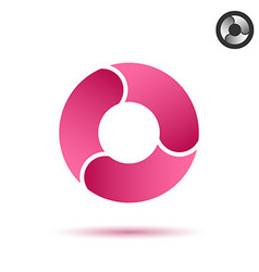 Abstract contemporary aesthetic round icon Vector Image