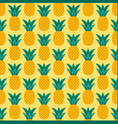 Green yellow pineapples repeat pattern design Vector Image