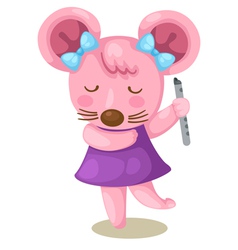 Mouse playing flute Royalty Free Vector Image - VectorStock