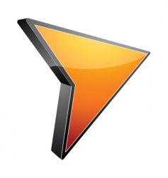 Pentagon segmented arrow Royalty Free Vector Image