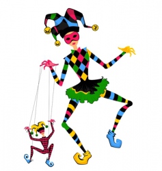 Jesters dancing Royalty Free Vector Image - VectorStock