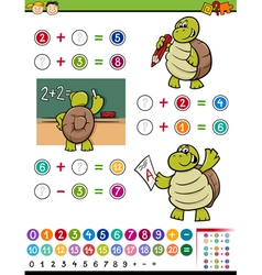 Math game cartoon Royalty Free Vector Image - VectorStock