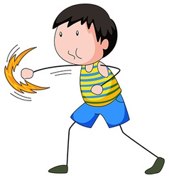 Two boys hitting and punching Royalty Free Vector Image