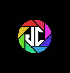 Jc logo monogram esport gaming with gas shape Vector Image
