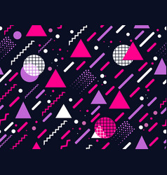 Memphis seamless pattern asymmetrical geometric Vector Image