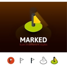 Accepted icon in different style Royalty Free Vector Image