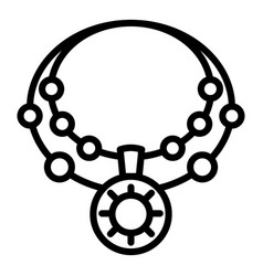 Pearl necklace icon outline style Royalty Free Vector Image