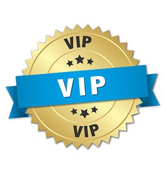 Vip golden label with diamonds Royalty Free Vector Image