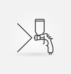 Air compressor with spray gun outline icon Vector Image