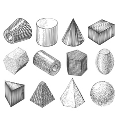 Geometric shapes hand Royalty Free Vector Image