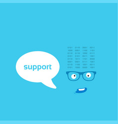 Support concept background design Royalty Free Vector Image