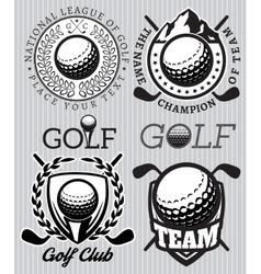 Golf labels and icons set Royalty Free Vector Image