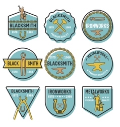 Blacksmith logo design Royalty Free Vector Image