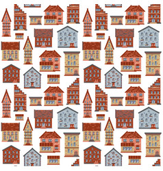 Seamless house pattern new-02 Royalty Free Vector Image