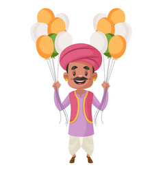 Balloon seller cartoon character Royalty Free Vector Image