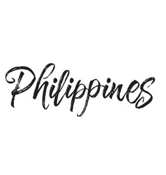 Philippines text design calligraphy Royalty Free Vector