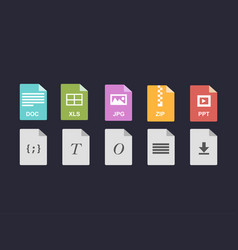 File formats Royalty Free Vector Image - VectorStock