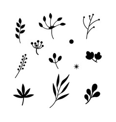 Black marijuana icon set Royalty Free Vector Image