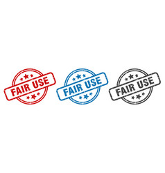Fair use red grunge stamp Royalty Free Vector Image