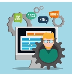 Web developer design Royalty Free Vector Image