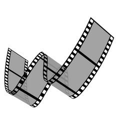Video tape roll retro movie film strip Royalty Free Vector