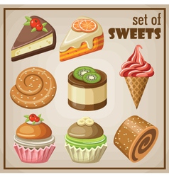 Set of sweets Royalty Free Vector Image - VectorStock
