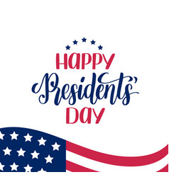 Happy presidents day handwritten phrase Royalty Free Vector