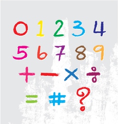 Free handwriting pages for writing numbers Vector Image
