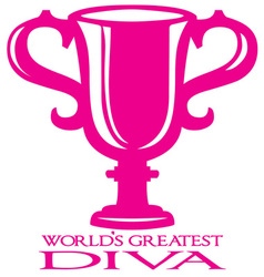 Greatest Diva Trophy Royalty Free Vector Image