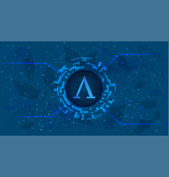Ampleforth ampl token symbol defi project Vector Image