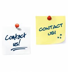 Contact us notes set Royalty Free Vector Image