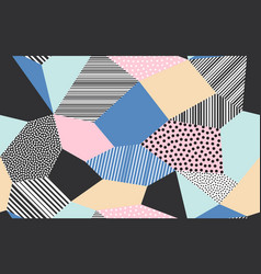 Patchwork handicraft fabric background in shabby Vector Image