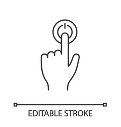 Power button click color icon Royalty Free Vector Image