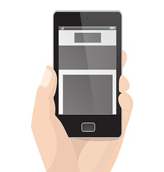 Responsive layout vertical display mobile phone Vector Image