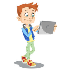 Boy reading Royalty Free Vector Image - VectorStock