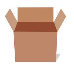 White cube cubic box 3d template front view Vector Image