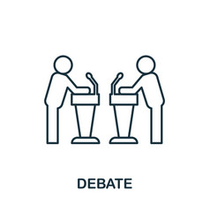 Debate Icon Simple Element From Business Vector Image