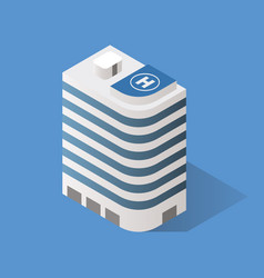 Isometric hospital icon building city infographic Vector Image