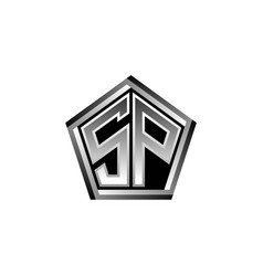 Ds initial gaming logo esports geometric designs Vector Image
