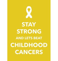 Childhood cancers poster Royalty Free Vector Image