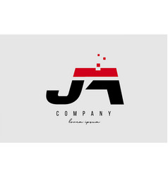 Blue white alphabet letter combination ja j a Vector Image
