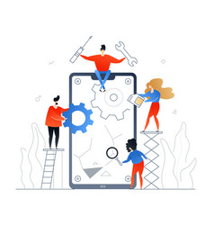 Mobile repair service - modern line design style Vector Image
