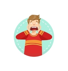 Scared Emotion Body Language Royalty Free Vector Image