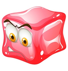 Trashcan with angry face Royalty Free Vector Image