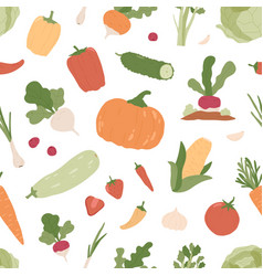 Horses seamless pattern flat Royalty Free Vector Image