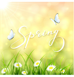 Cartoon spring landscape Royalty Free Vector Image