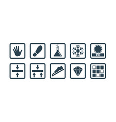 Ceramic tiles specification - characteristics set Vector Image