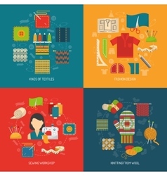 Sewing emblems set Royalty Free Vector Image - VectorStock