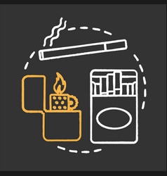 Tobacco smoking chalk concept icon Royalty Free Vector Image