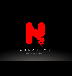 Ex letter design with brush stroke and modern 3d Vector Image